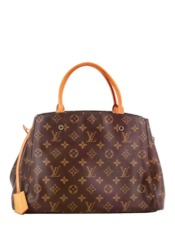 LOUIS VUITTON Monogram Canvas Montaigne Mm Tote Bag - Brown