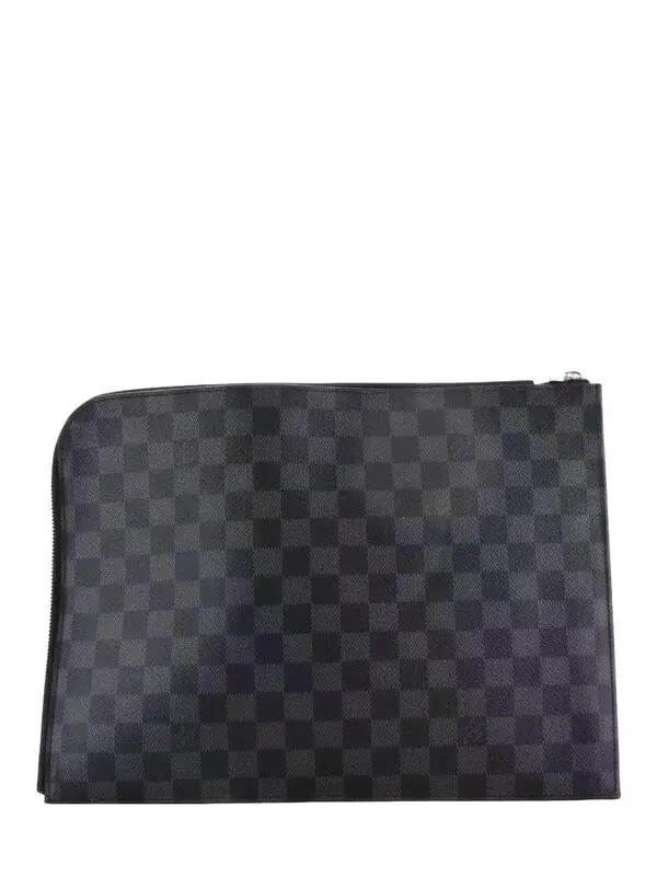 LOUIS VUITTON Damier Graphite Gm Clutch Bag - Black