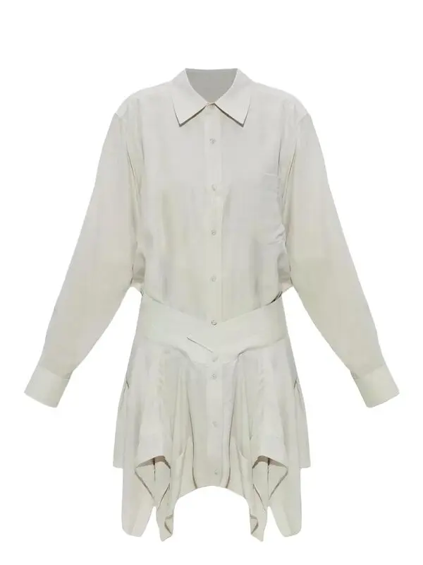 Alexander Wang Shirt-style Mini Dress - Neutrals