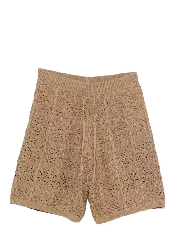 Maison Labiche Knitted Drawstring Shorts - Brown