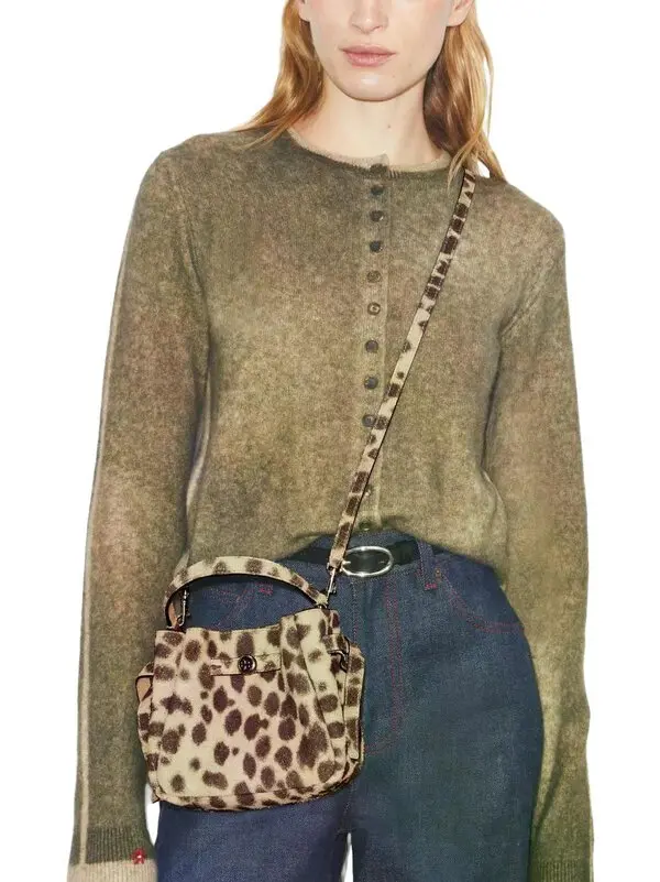 Tory Burch Romy Print Mini Bucket Bag - Neutrals
