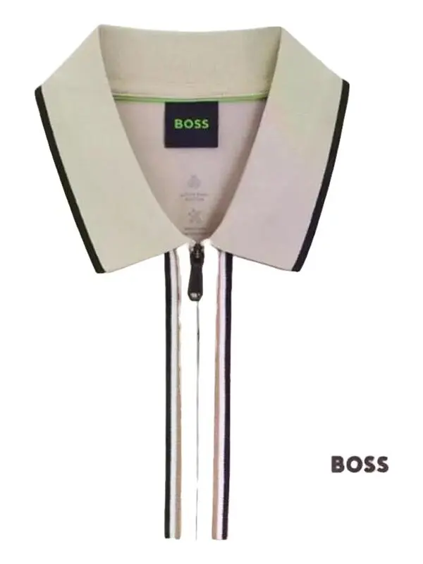 BOSS Logo-detail Polo Shirt - Neutrals