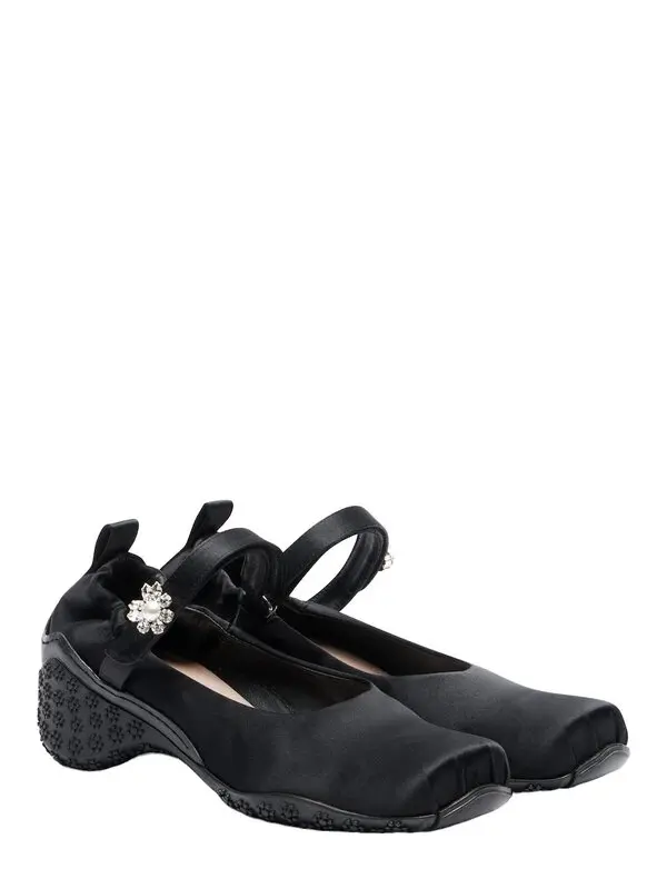 Simone Rocha Embellished Ballet Flats - Black