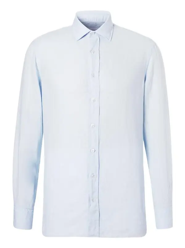 LARDINI Linen Shirt - Blue