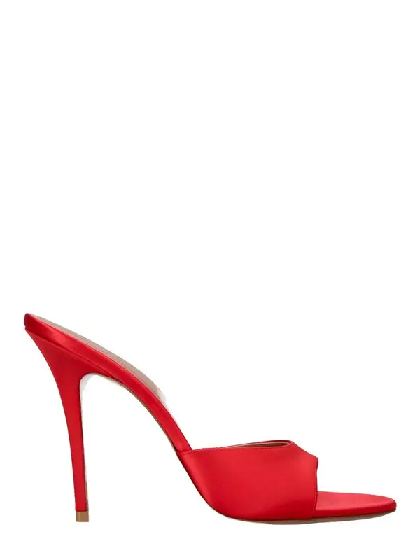 Amina Muaddi Elodie Heeled Mules 105 - Red