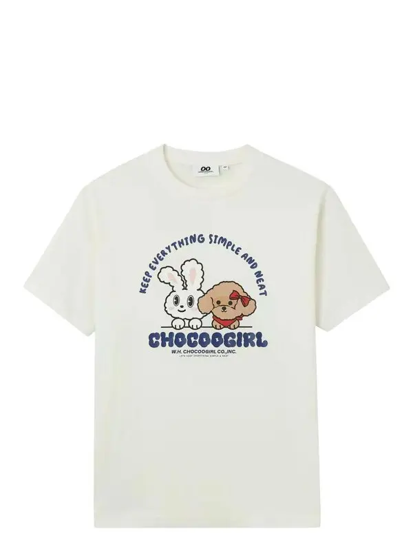 CHOCOOLATE Graphic Print T-shirt - Neutrals