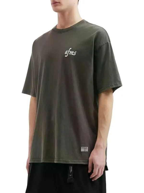 AFTERMATHS Patterned Short-sleeved T-shirt - Grey