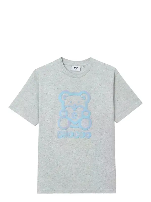 CHOCOOLATE Bear Print T-shirt - Grey