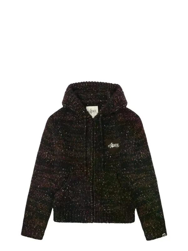 AAPE BY *A BATHING APE Hooded Zip Knitwear - Brown