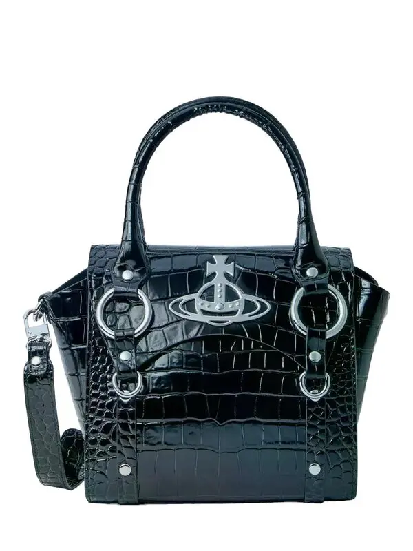 VIVIENNE WESTWOOD Logo Plaque Tote Bag - Black