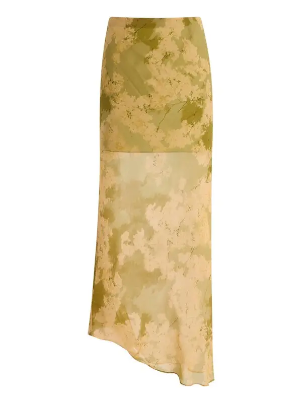 DE LA VALI Exclusive Georgette Maxi Skirt - Multi