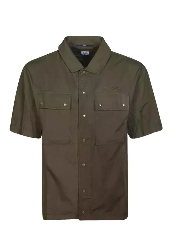 C.P. COMPANY Buttoned Short-sleeve Shirt Jacket - Green