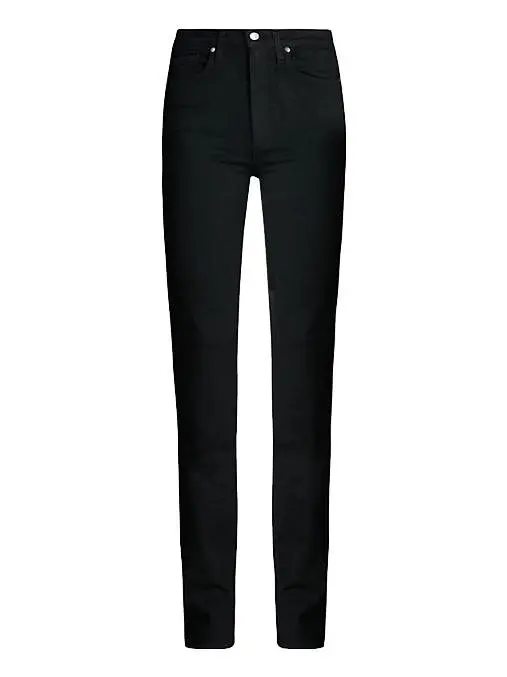 Paige Hoxton Straight High-rise Jeans - Black Shadow