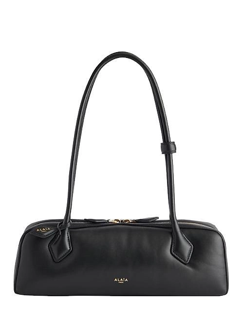 Alaïa Medium Grained Leather Shoulder Bag - Noir