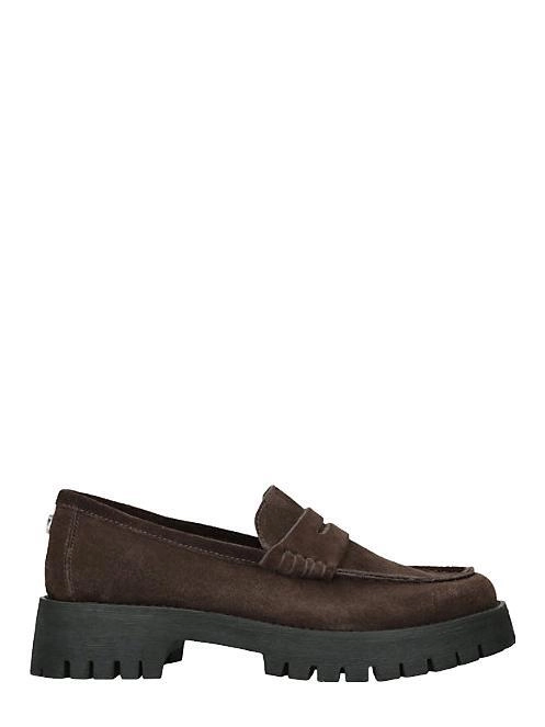 Steve Madden Langsten Suede Loafers With Chunky Sole - Brown