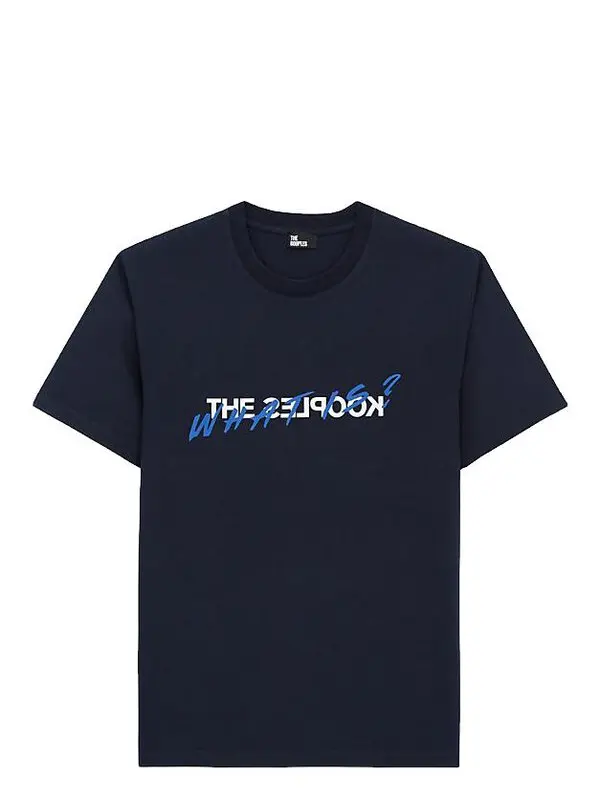 The Kooples Logo-print Crewneck Cotton-jersey T-shirt - Nav01