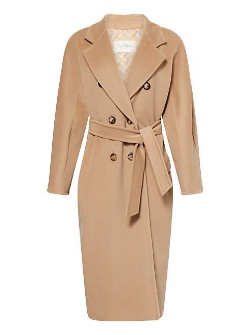 Max Mara Madame Double-breasted Wool And Cashmere-blend Coat - Camel