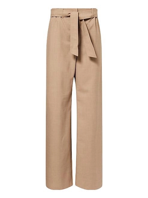 Max Mara Wide-leg Wool Trousers - Hazelnut Brown