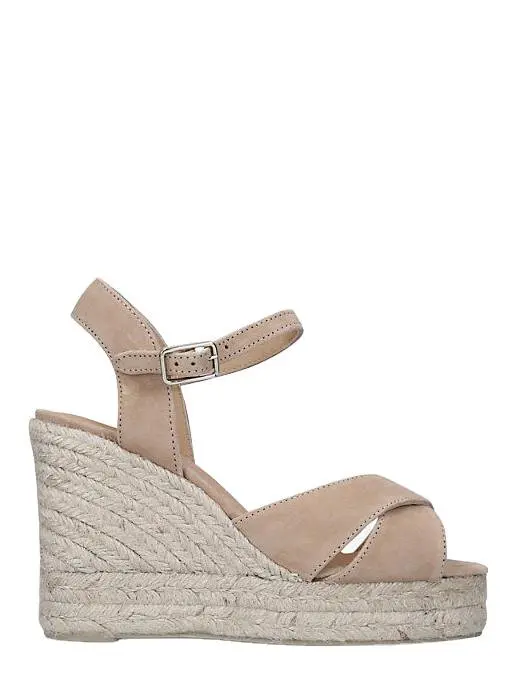 CastaÑer Blaudell Suede Wedge Espadrilles - Rust