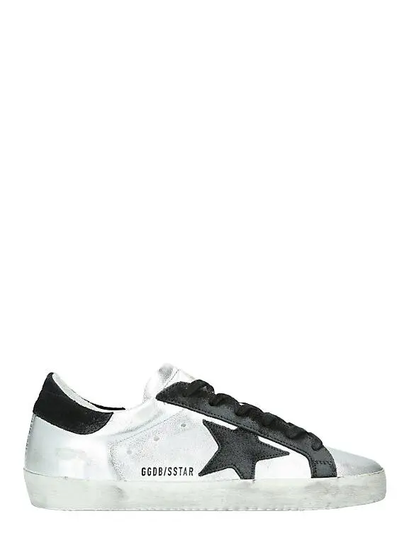 GOLDEN GOOSE A8 Superstar Leather Trainers - Silver Com
