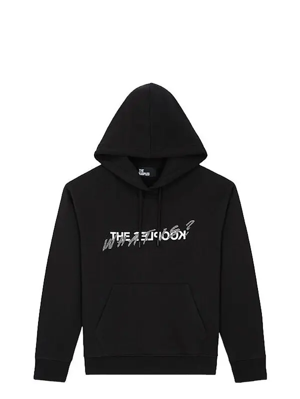The Kooples Graphic Print Rhinestone Embellished Cotton-jersey Hoodie - Bla01