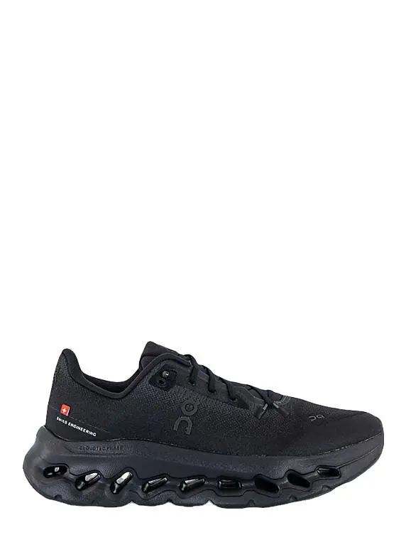 On Cloudtilt Cushied-sole Mesh Low-top Trainers - Eclipse Black