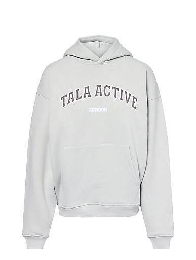 TALA Embroidered Logo Cotton-blend Hoodie - Sage
