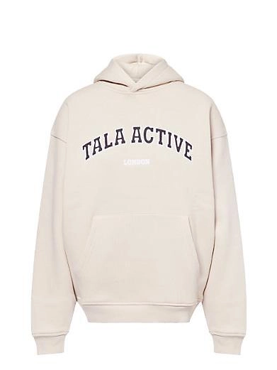 TALA Embroidered-logo Relaxed-fit Hoodie - Shell
