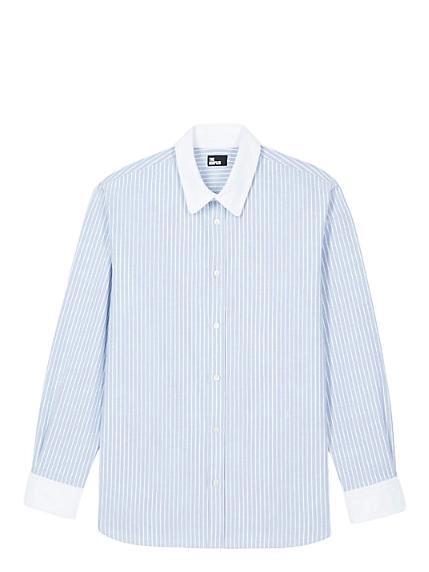 The Kooples Relaxed-fit Striped Cotton Shirt - Blue