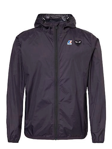 Play Comme Des Garcon X K-way Hooded Two-zip Pockets Shell Jacket - Black
