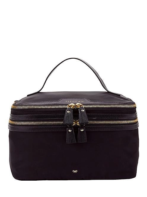ANYA HINDMARCH Logo-embossed Shell Cosmetics Case - Black