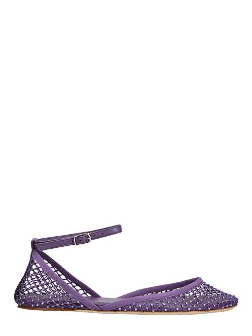 Christopher Esber Mesh Ballet Flats With Crystal Embellishments - Viola