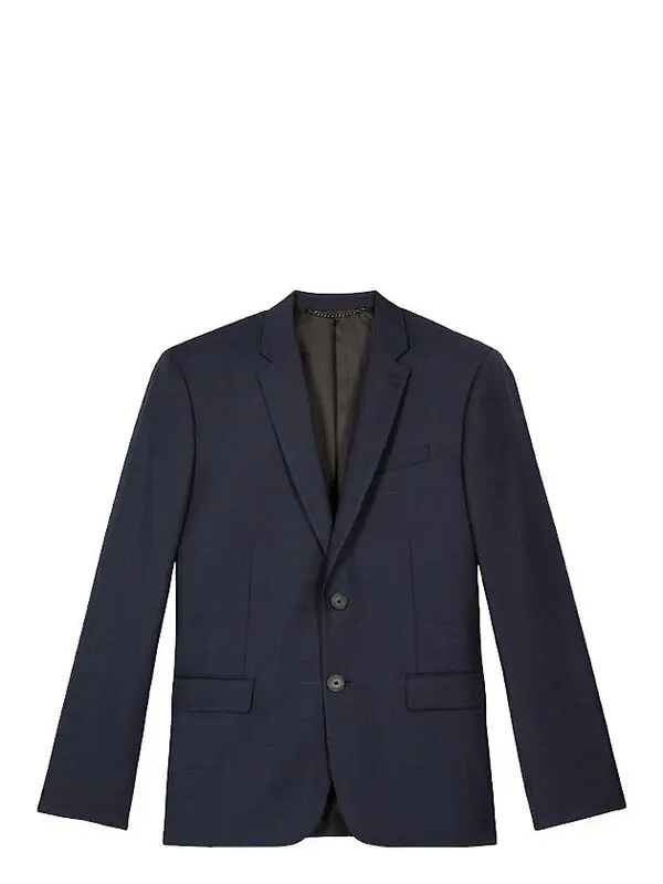 The Kooples Notch-lapel Slim-fit Wool Blazer - Navy