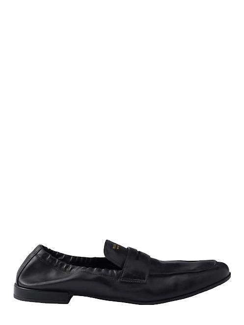 Prada Shuffle Antiqued Leather Loafers - Black