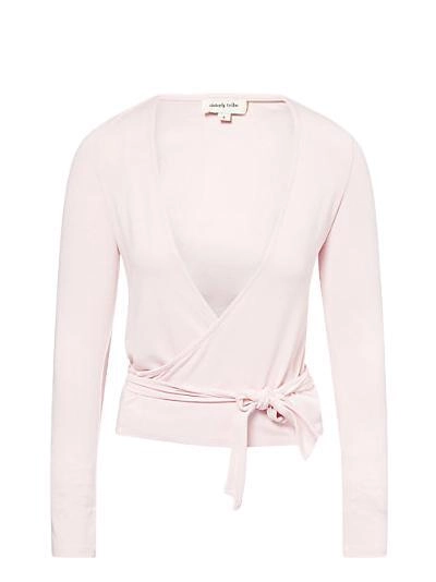 SISTERLY TRIBE Modal-jersey Wrap Top - Ballet Slipper