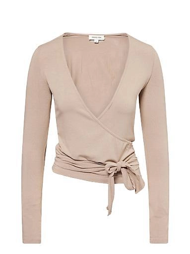 SISTERLY TRIBE Modal-jersey Wrap Top - Clay