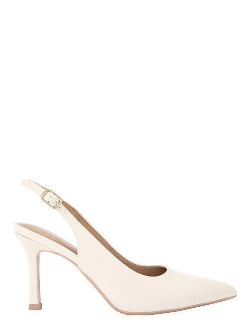Carvela Corletta Wide-fit Heeled Faux-leather Sling-backs - Bone