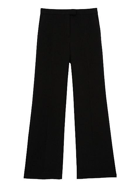 The Kooples Straight-leg High-rise Crepe Trousers - Bla01