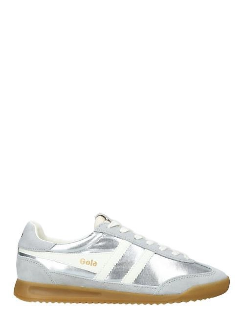 Gola Firefly Metallic Woven And Suede Trainers - Silver