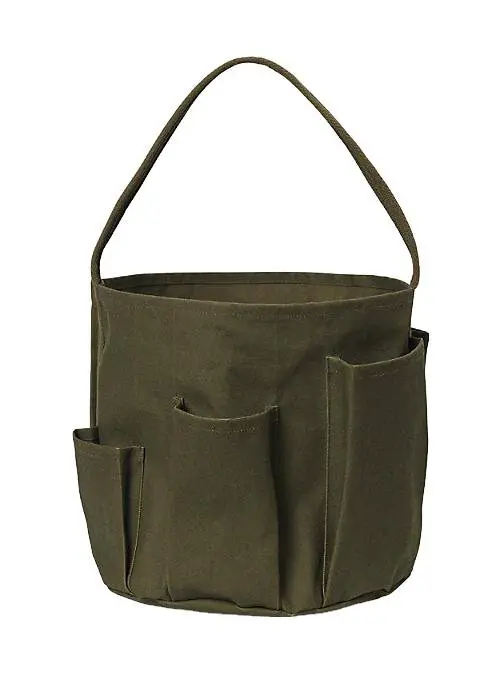 FERM LIVING Bark Cotton Garden Bucket Bag - Olive