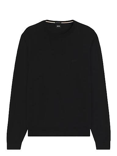BOSS Leisure Virgin Wool Sweatshirt - Black