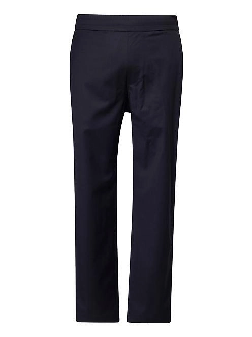 Dunhill Tapered Stretch-wool Drawstring Trousers - Navy
