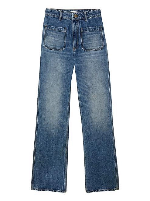 Sandro Slim-fit Flared Denim Jeans - Bleus