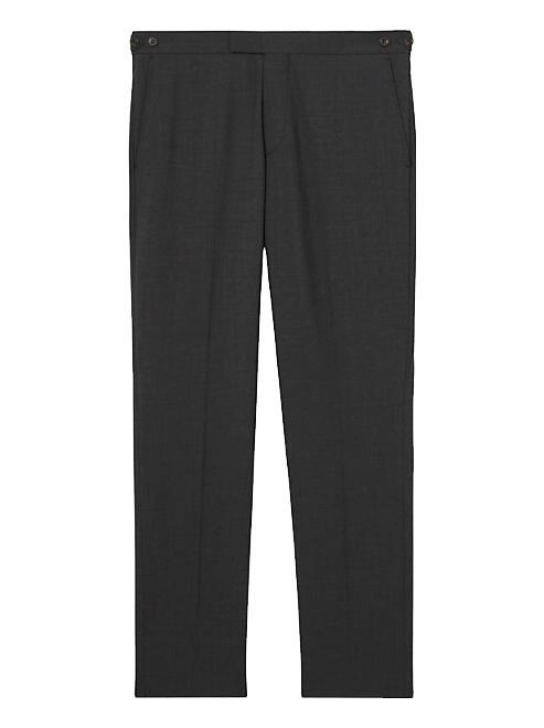 REISS Slim-fit Wool-blend Trousers - Black
