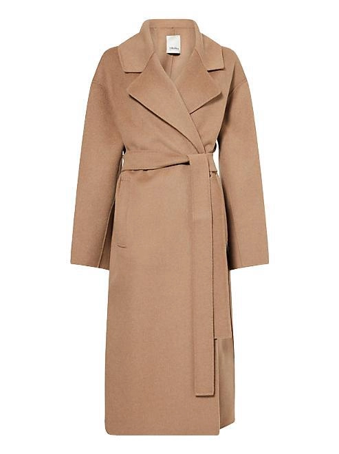 Max Mara Long Brushed Wool Coat - Camel
