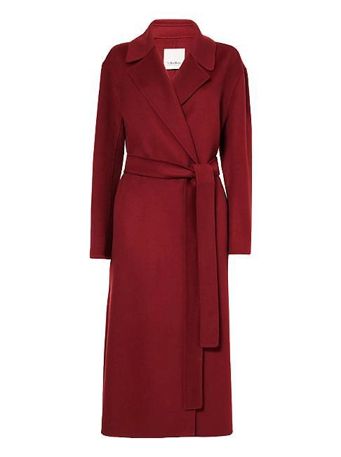 Max Mara Wool Robe Coat - Raspberry