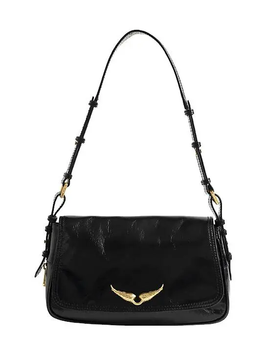 Zadig&Voltaire Le Zouzou Patent-leather Shoulder Bag - Black