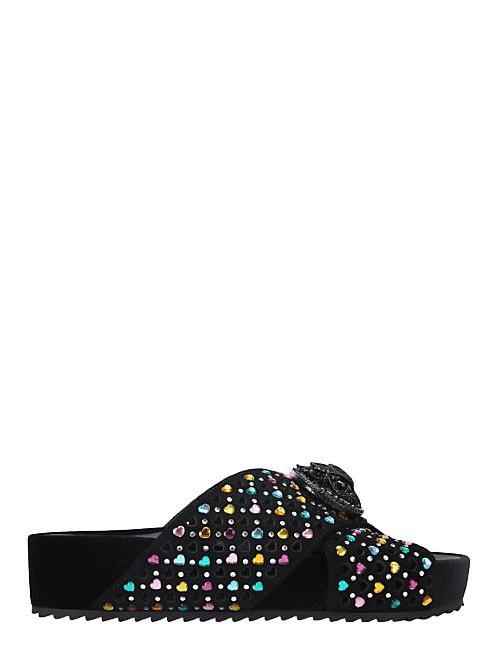Kurt Geiger Chelsea Embellished Cross-strap Sandals - Black/comb