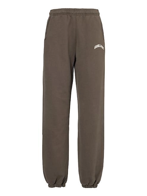ADANOLA Embroidered Cotton Jersey Jogging Bottoms - Coffee Bean