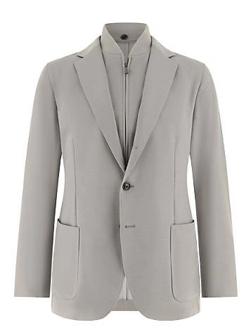 Boggi Milano Regular-fit Wool Sweatshirt Jacket - Grey